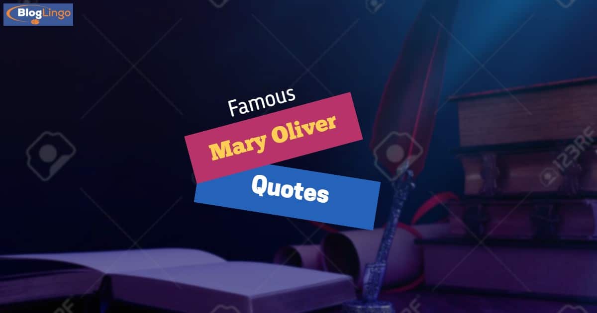 97 Mary Oliver Quotes From Poems About Love Life Nature
